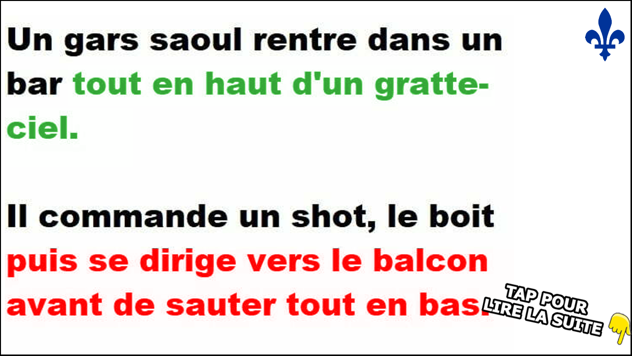 Un gars saoul dans un bar est incapable de mourir